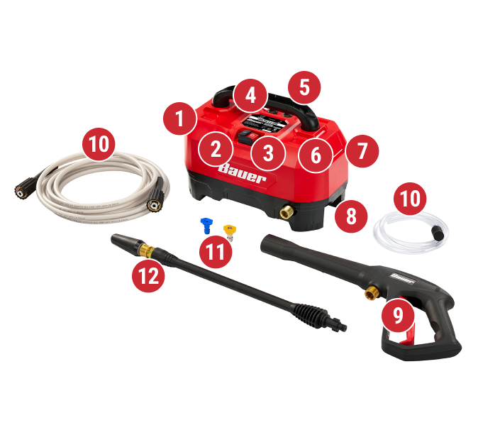1800 PSI, 1.2 GPM Portable Electric Pressure Washer