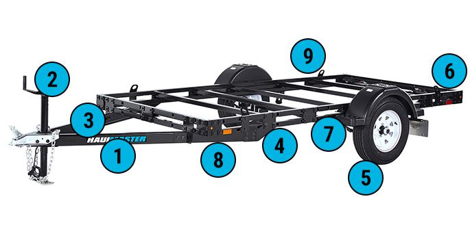 2000 lb. Capacity, 5 ft. x 10 ft. Custom Modular Utility Trailer