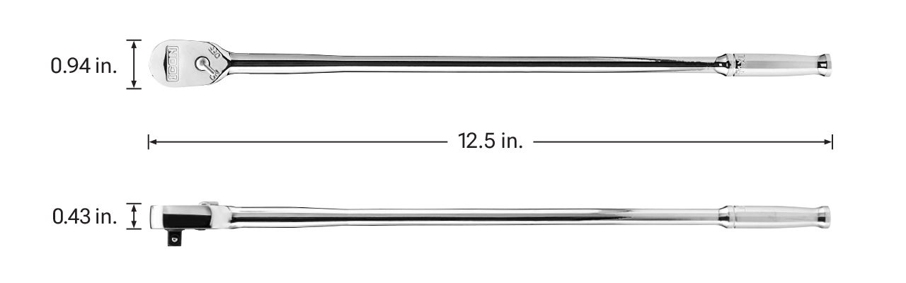 G2 1/4 in. Drive, 12-1/2 in. Extra-Long Ratchet
