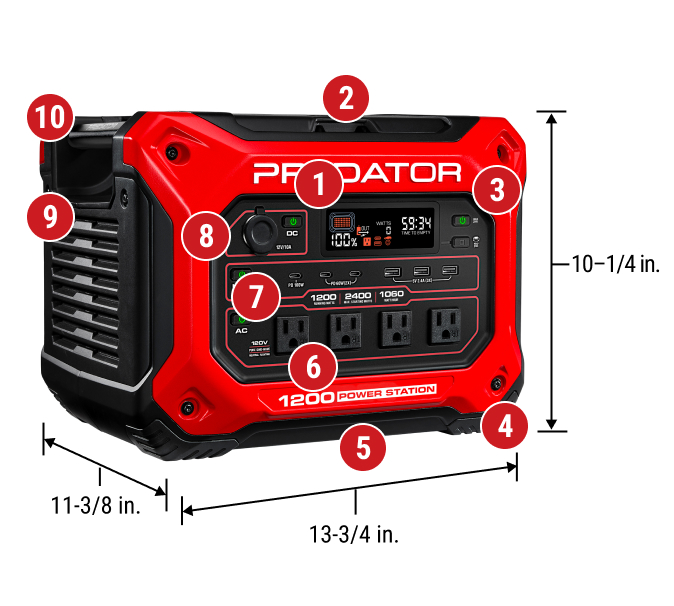 1200 Watt Power Station, 1060 Wh Capacity