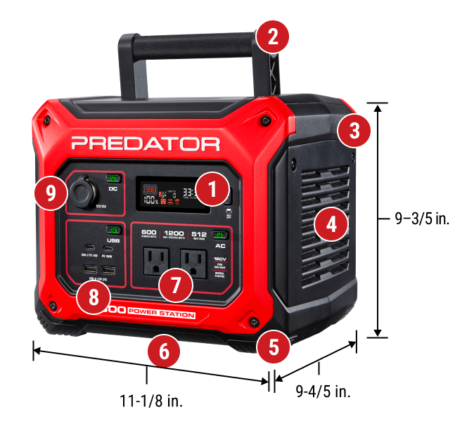 600 Watt Power Station, 512 Wh Capacity