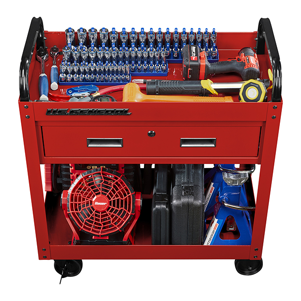 30 in., 1-Drawer Service Cart, Blue