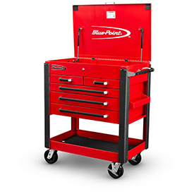 30 in., 5-Drawer Mechanics Cart, Red