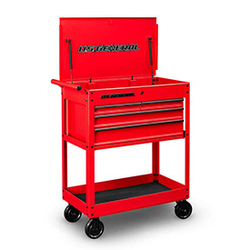 30 in., 4-Drawer Tech Cart, Slate Gray