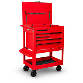 30 in., 5-Drawer Mechanics Cart, Red