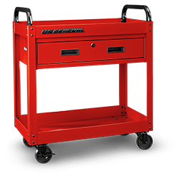 30 in., 1-Drawer Service Cart, Slate Gray